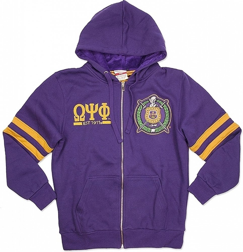 OMEGA PSI PHI FRATERNITY ZIP UP HOODIE JACKET 5XL
