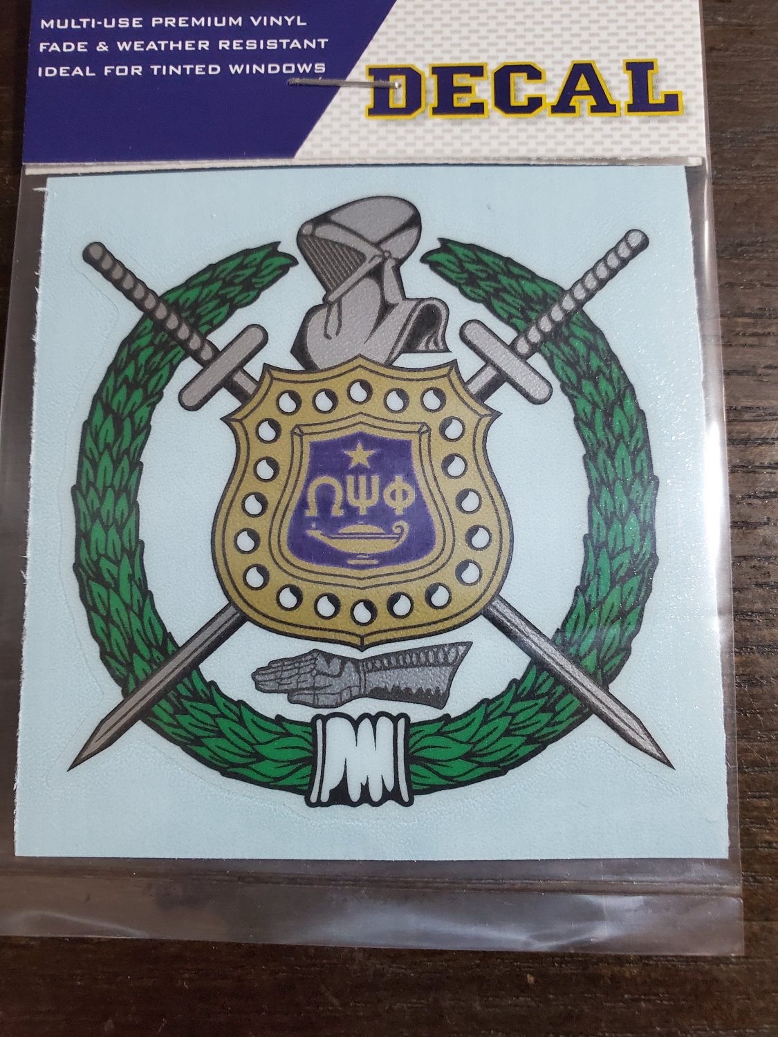 OMEGA PSI PHI FRATERNITY DECAL STICKER