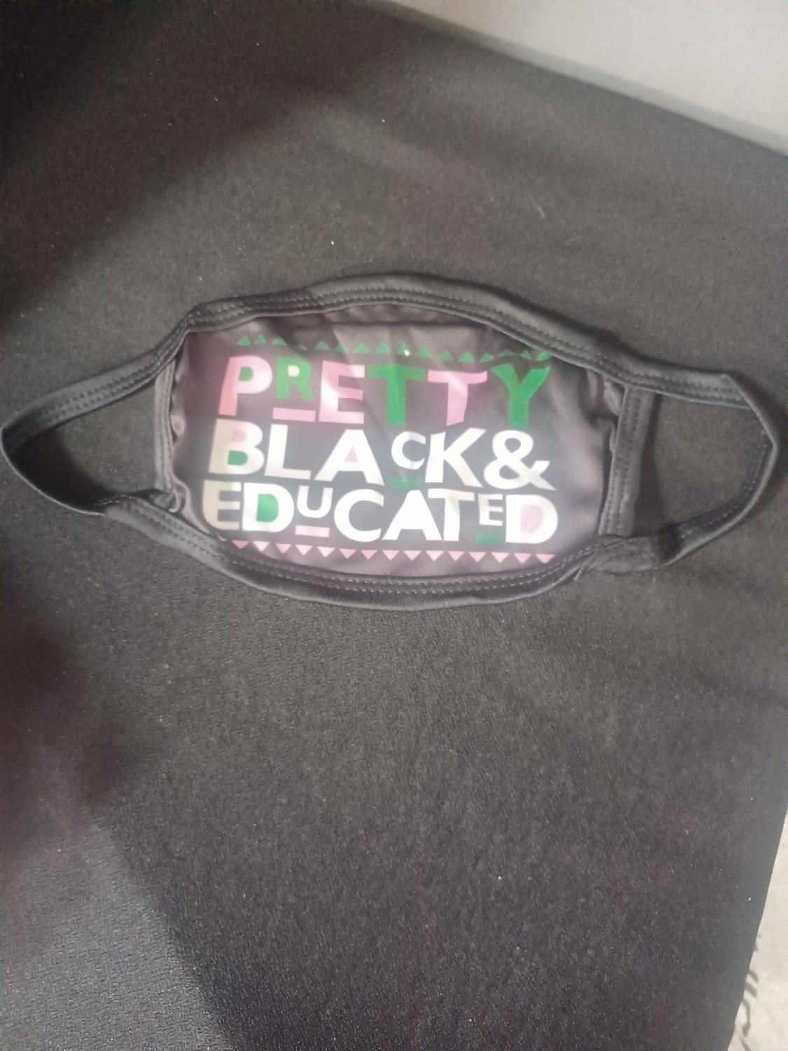 PRETTY GIRLS PINK AND GREEN SORORITY FACE MASK COVER