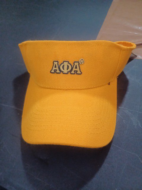 Alpha Phi Alpha Fraternity Gold Sun visor hat
