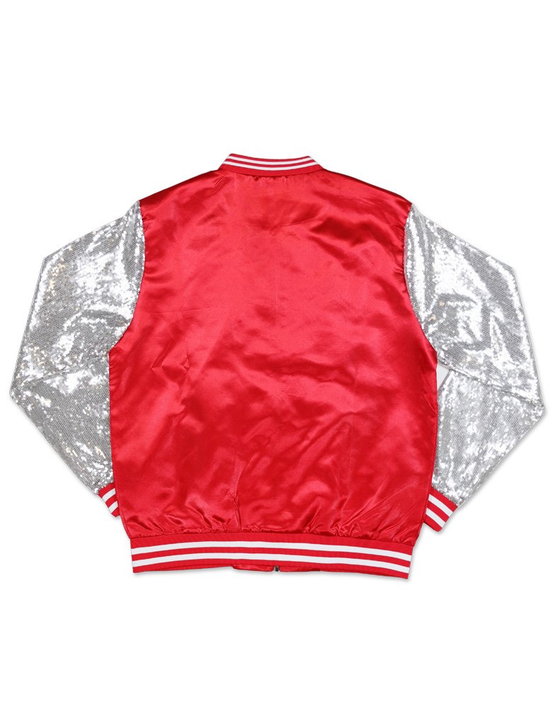 DELTA SIGMA THETA SATIN SEQUINS JACKET RED