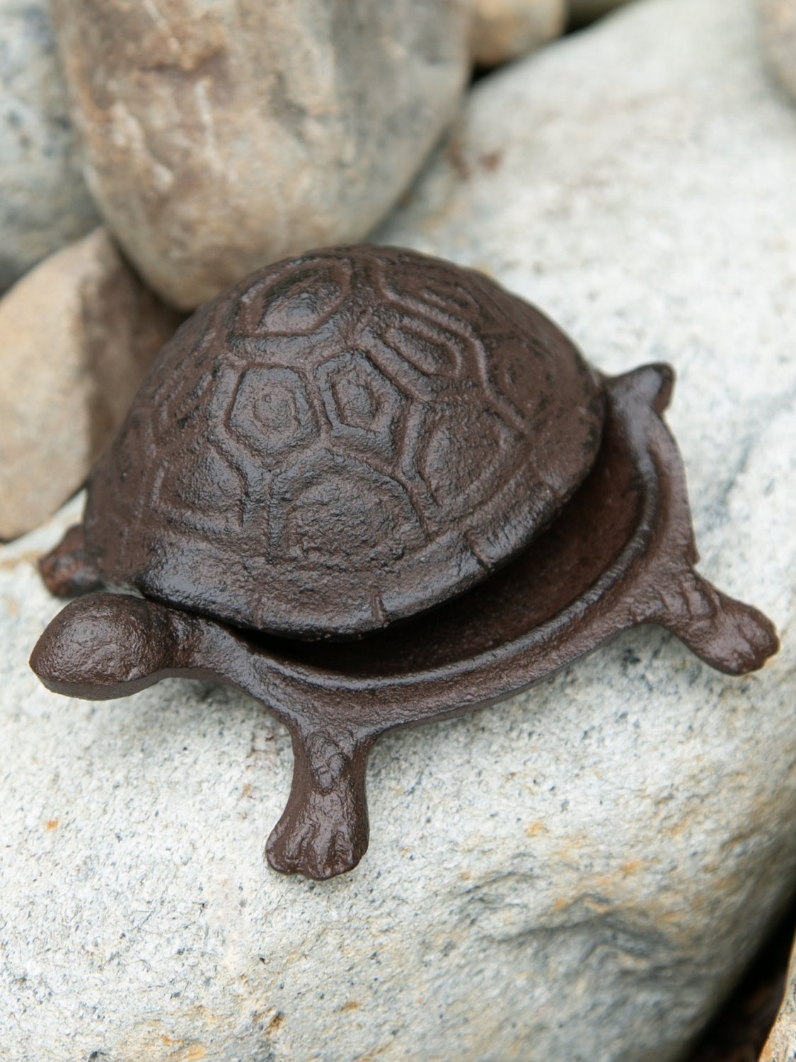 Cast Iron Turtle Garden Decor Key Hider