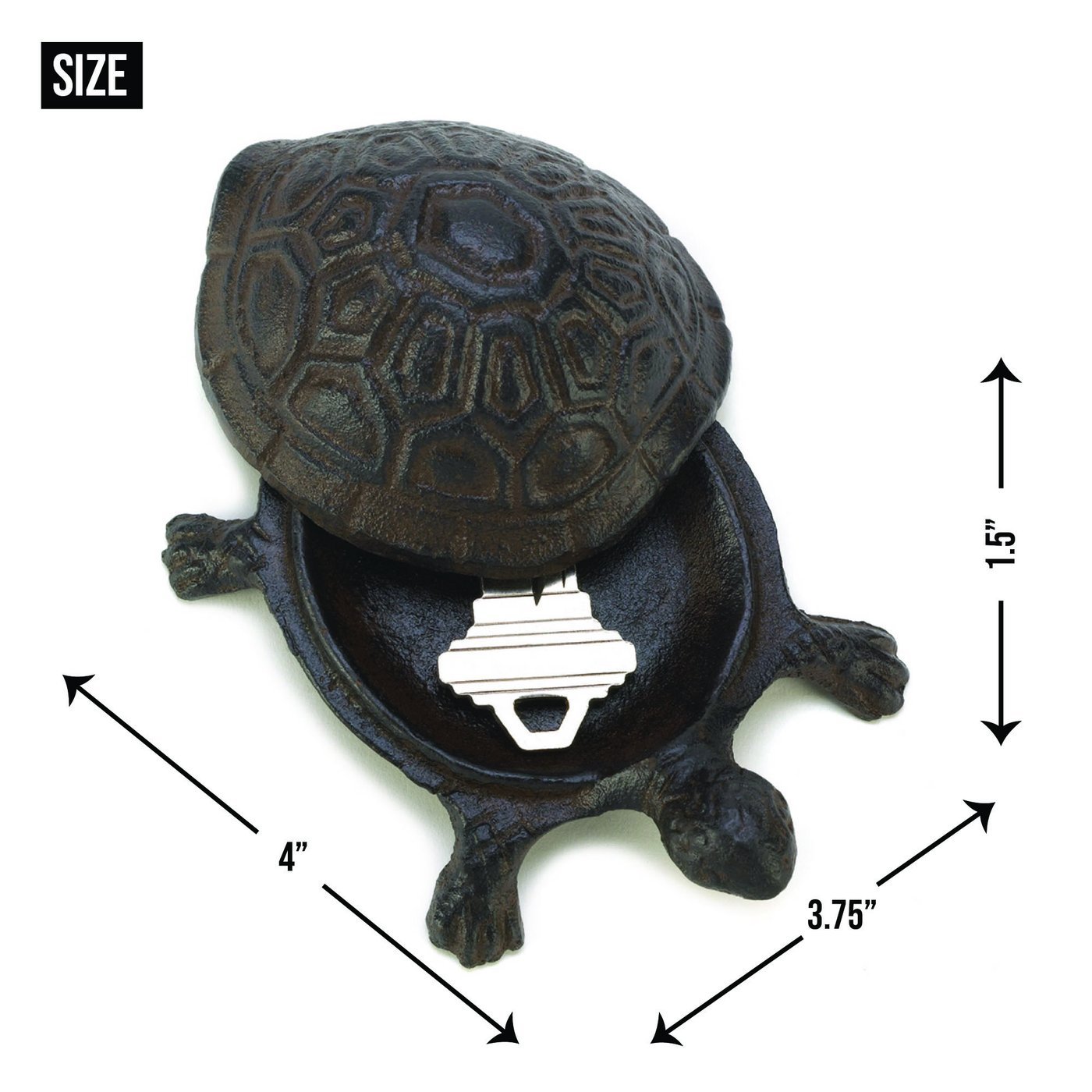 Cast Iron Turtle Garden Decor Key Hider