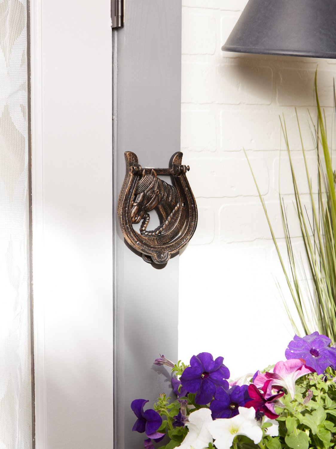 Horsehoe Cast Iron Rustic Door Knocker