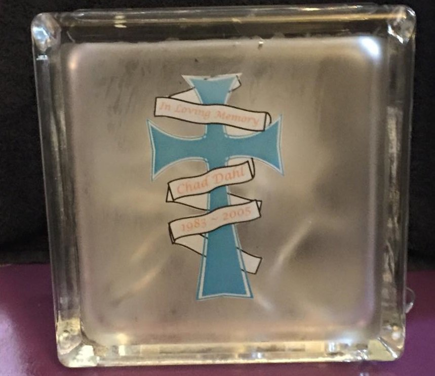 In memory of glass block