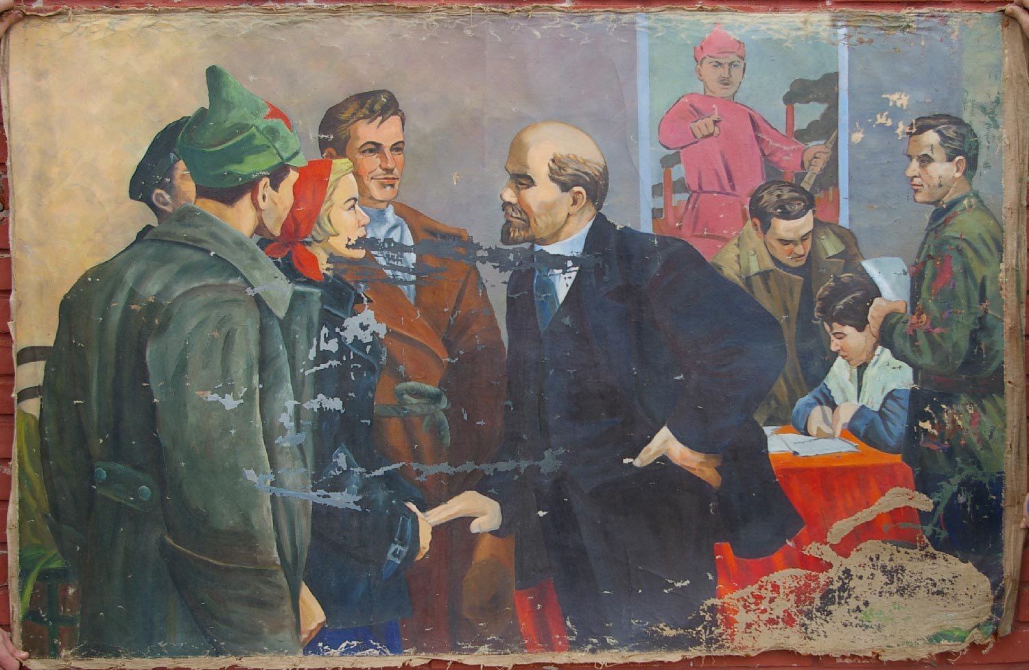USSR Soviet propaganda Vintage Art October Revolution bolsheviks paintings
