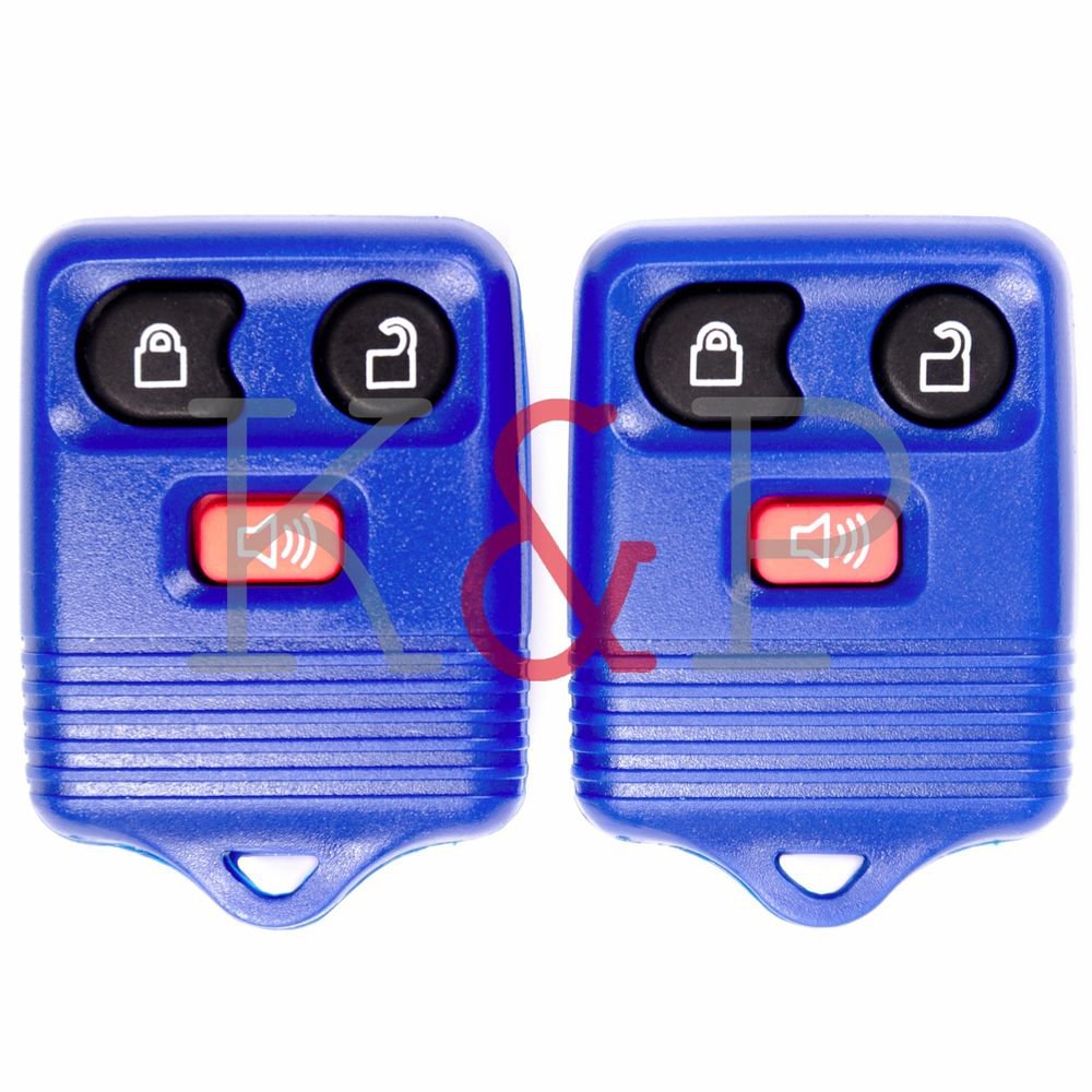 NEW FORD Key remote FOB (Dark Blue) 1998-2012! LIFETIME WARRANTY! set of 2