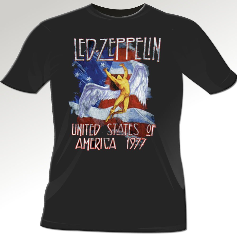 Led Zeppelin T-Shirt, United States of America 1977 NEW MENS SIZE Large