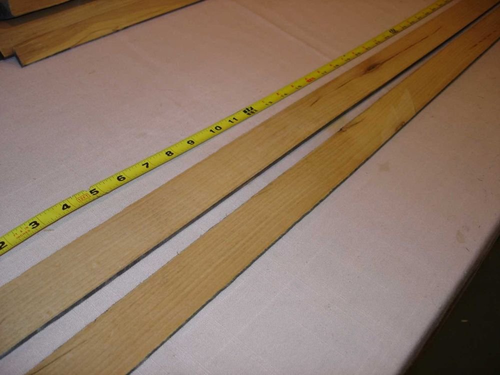 Real maple wood strips (2) naturaly weathered on one side.