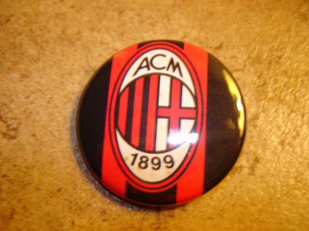 AC Milan FC Football Soccer Club Official Metal Button Badge.