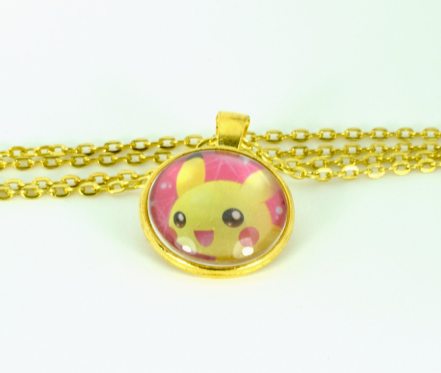 Handmade Pikachu TCG Necklace w/ Chain 24 inches long, Tray Pendant ...