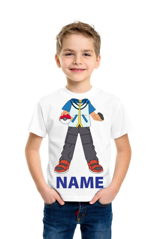 Pokemon Ash Ketchum T-Shirt Personalized With Your Name
