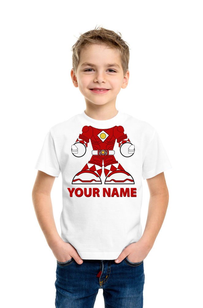 Red Power Ranger shirt - Personalized Kids Shirt