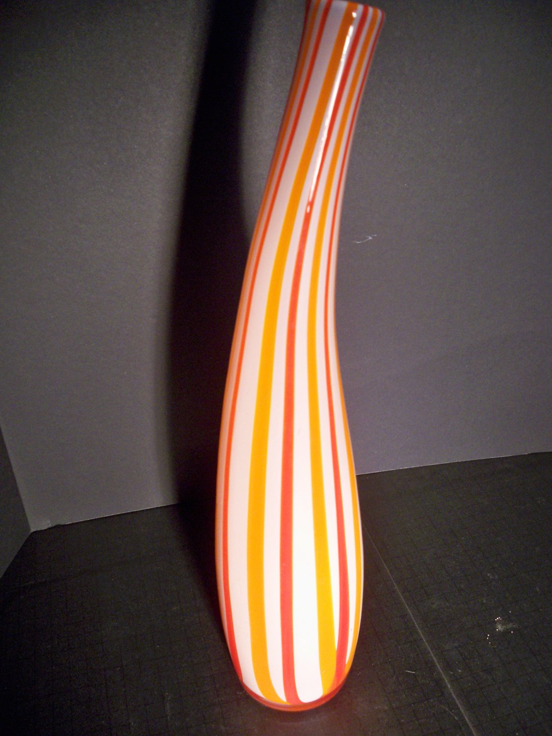Blown Glass Striped Vase