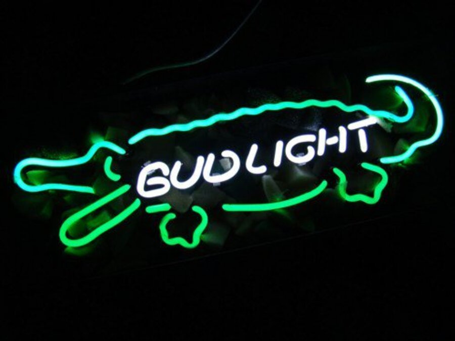 Brand New BUD LIGHT Alligator Bar Neon Pub Light Sign 16"x10" [High ...