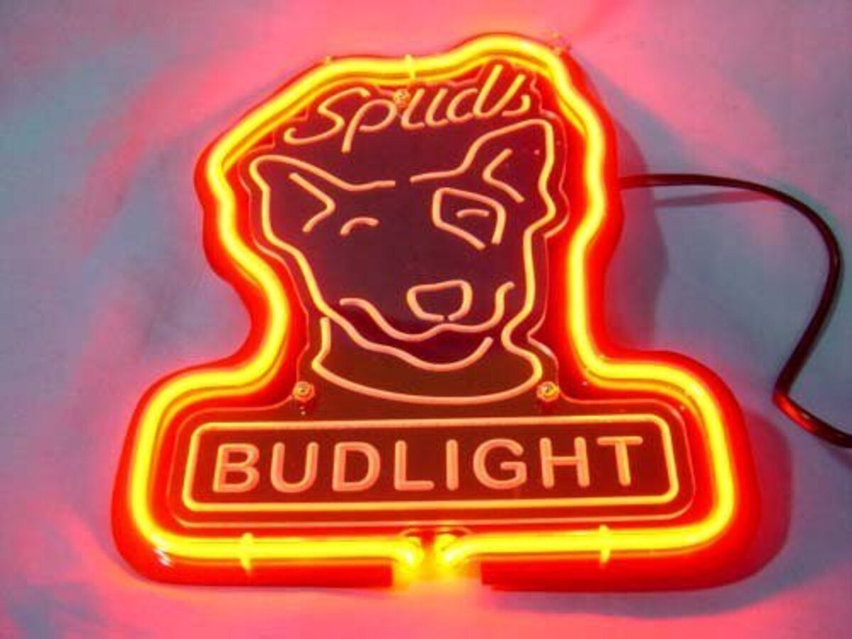 Brand New Bud Light Spuds McKenzie 3D Beer Bar Neon Light Sign 11"x8 ...