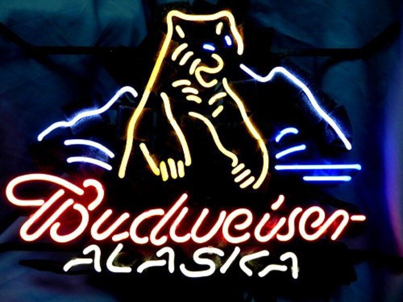 Brand New Budweiser Alaska Bear Beer Neon Light Sign 16"x15" [High Quality]