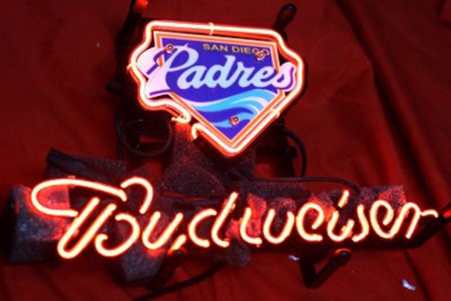 Brand New BUDWEISER San Diego Padres Baseball Neon Light Sign 14"x 8 ...
