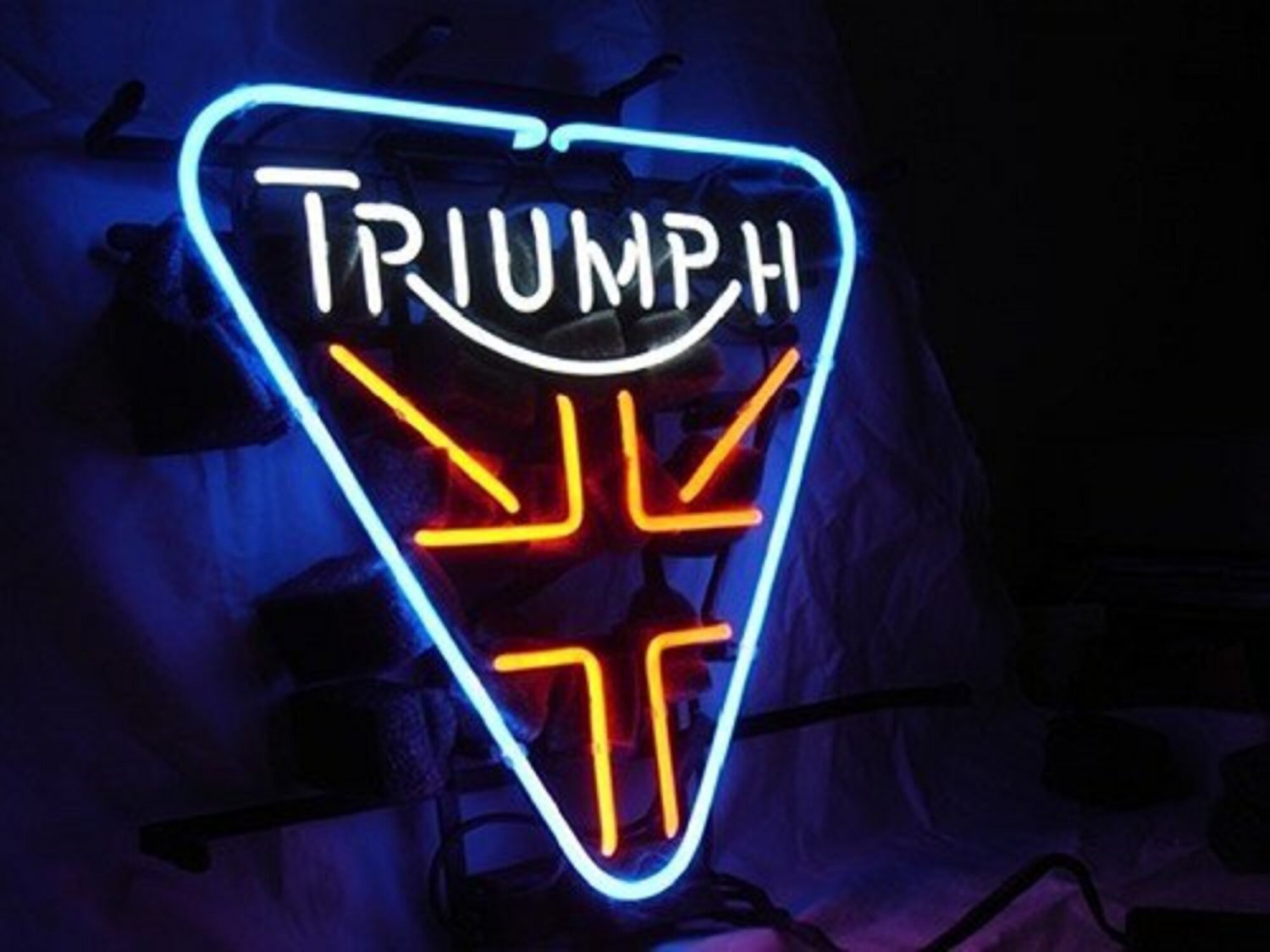 Brand New Triumph British Motor Beer Bar Neon Light Sign 16"x 14" [High ...