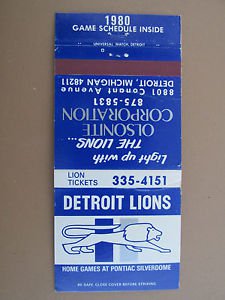 Detroit Lions Pontiac Silverdome 1980 Football 30 Strike Sports ...