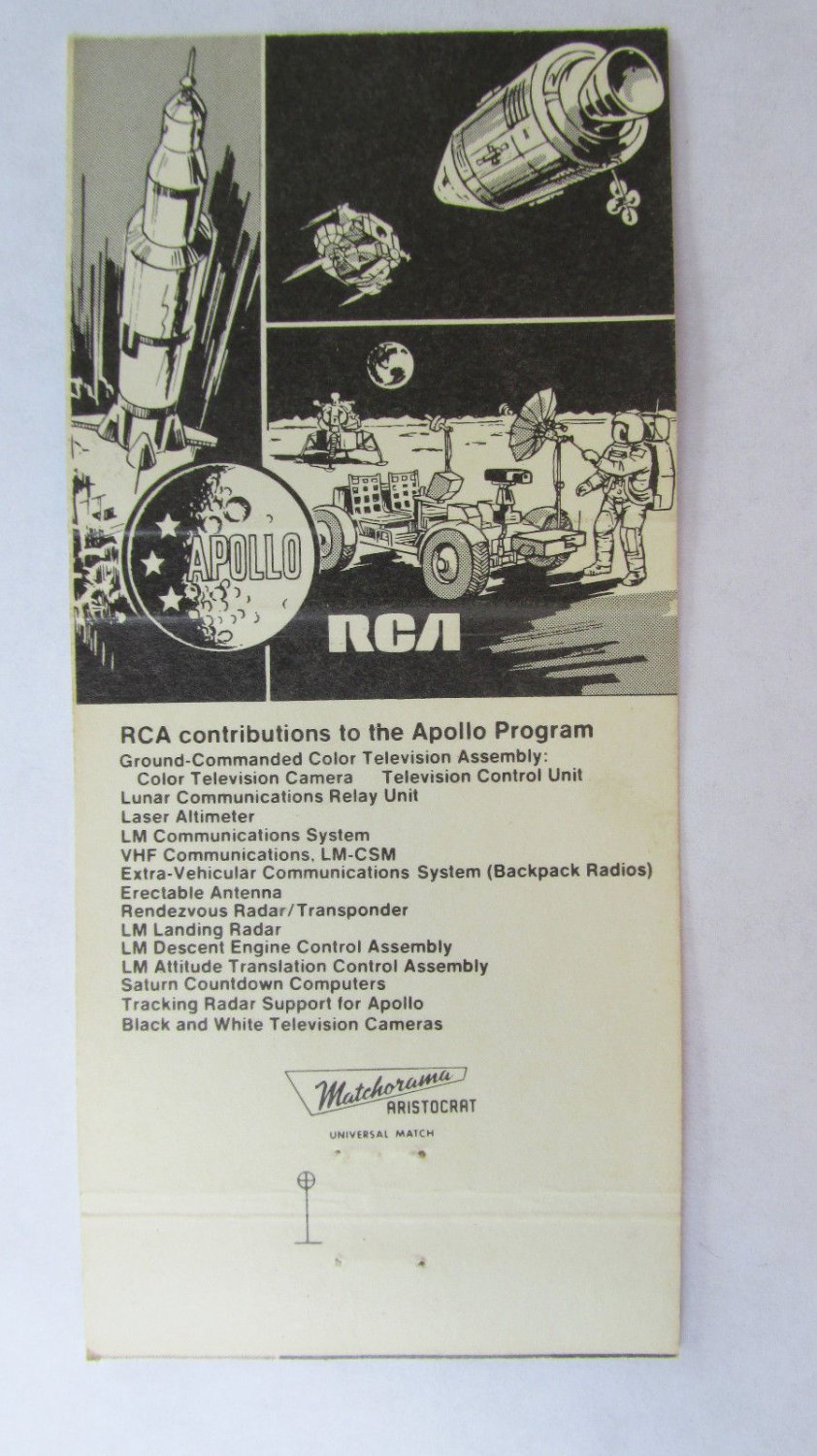 Apollo 8 Commemorative Series 30 Strike Matchbook Cover Space ...