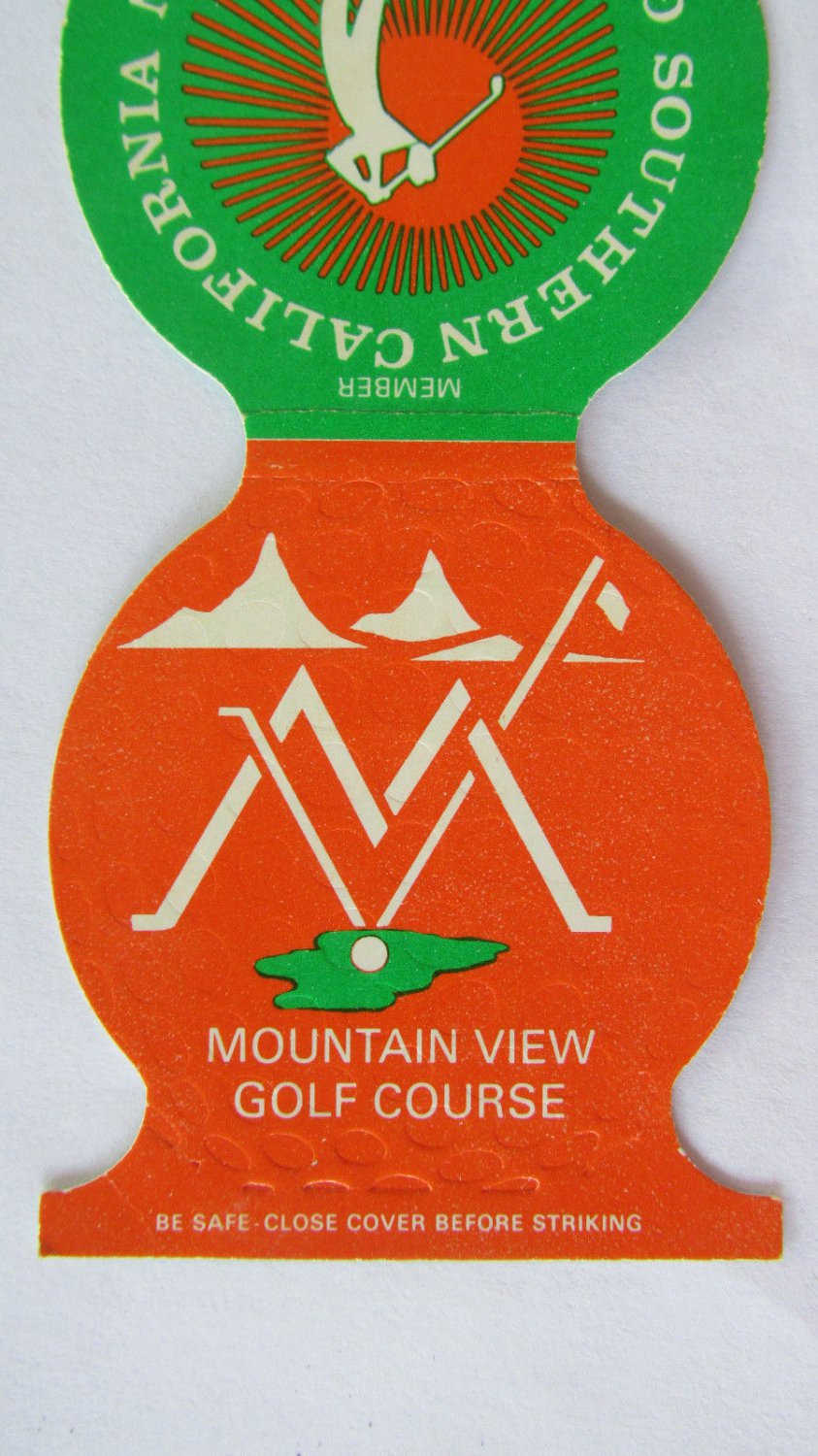 Mountain View Golf Course - Santa Paula, California Sports Matchbook ...