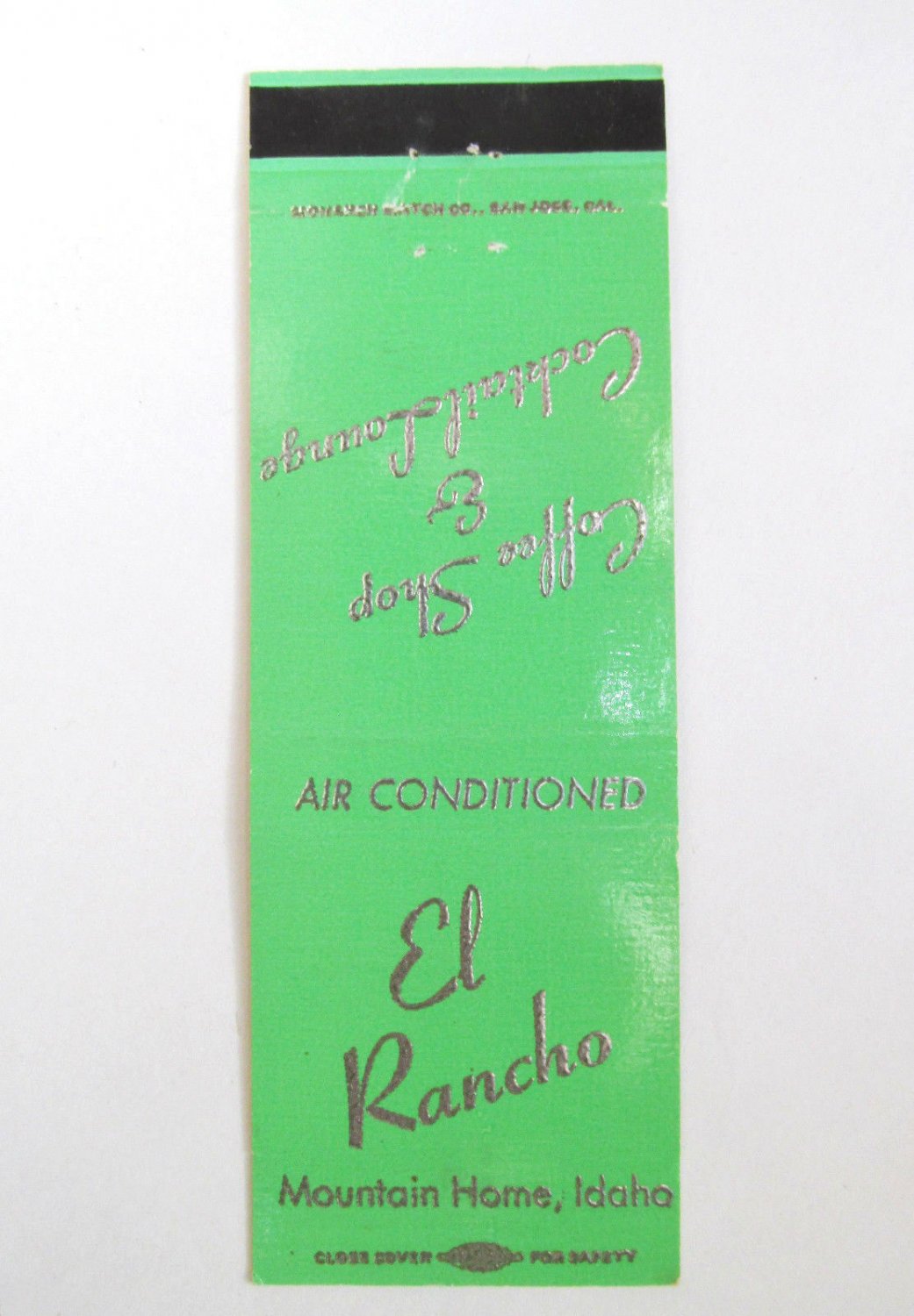 El Rancho - Mountain Home, Idaho Restaurant 20 Strike Matchbook Cover ...