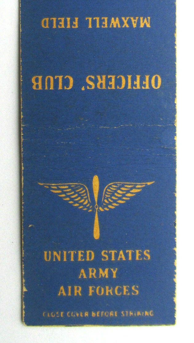 Maxwell Field Alabama US Army Air Forces 20 Strike Military Matchbook ...