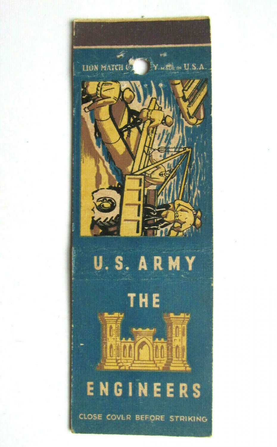 US Army - The Engineers 20 Strike US Military Matchbook Cover Matchcover