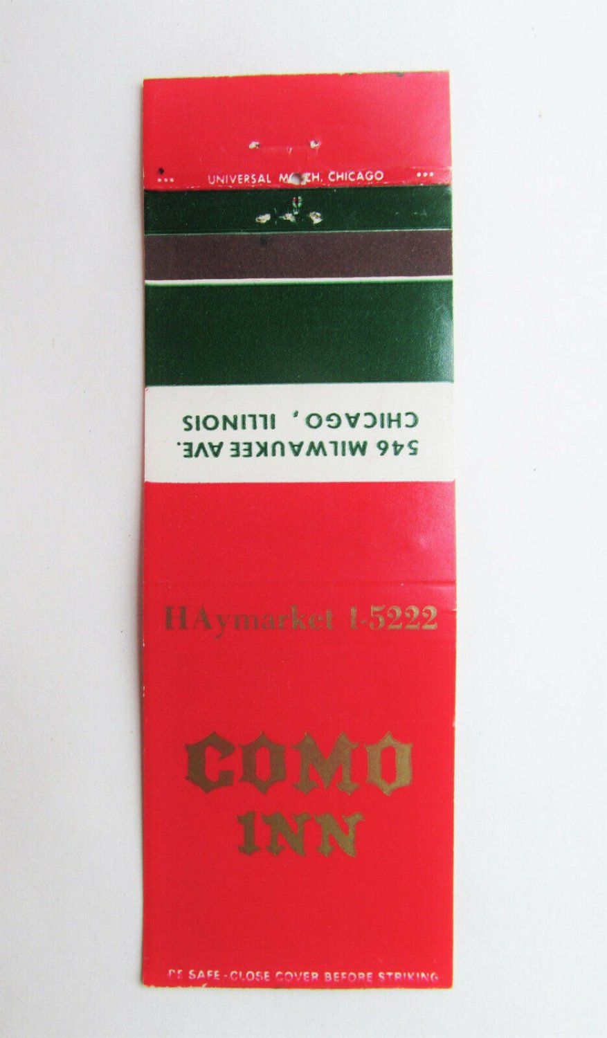 Como Inn - Chicago, Illinois Restaurant 20 Strike Matchbook Cover ...