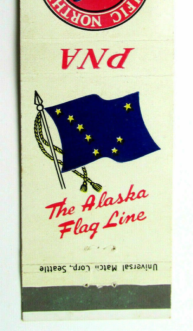 Pacific Northern Airlines PNA The Alaskan Flag Line 20 Strike Matchbook ...
