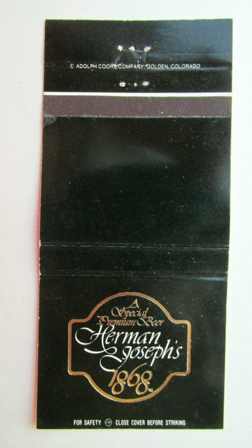 Herman Joseph's 1868 Special Premium Beer 30 Strike Matchbook Cover ...