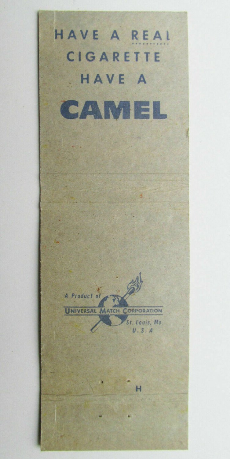 Camel Cigarettes - RJ Reynolds Tobacco Co. 20 Strike Matchbook Cover ...
