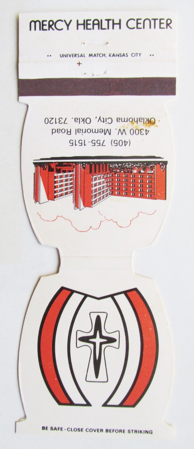 Mercy Health Center - Oklahoma City, OK - Hospital Jewelite Matchbook ...