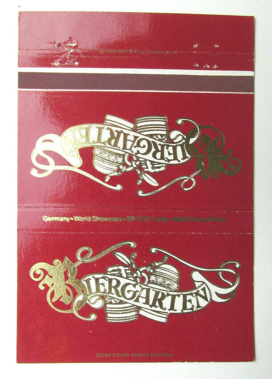 Biergarten - Germany Epcot Center Walt Disney World 40 Strike Matchbook ...
