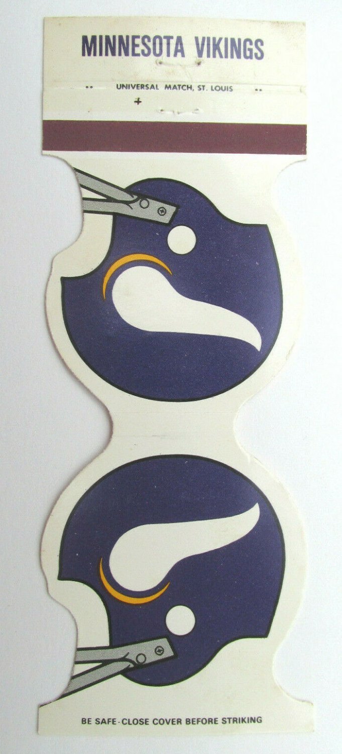 Minnesota Vikings 1980 Football Schedule Sports Matchbook Cover Helmet ...