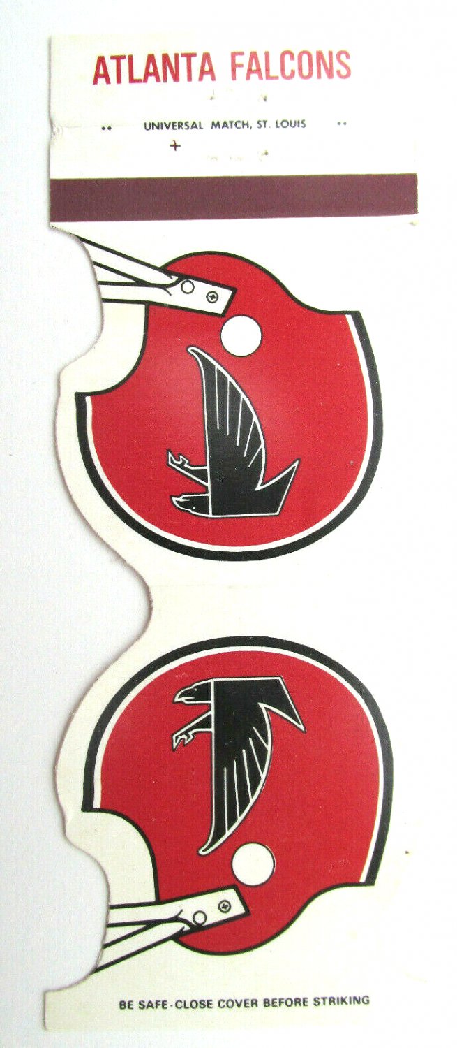 Atlanta Falcons 1980 Football Schedule Sports Matchbook Cover Helmet ...
