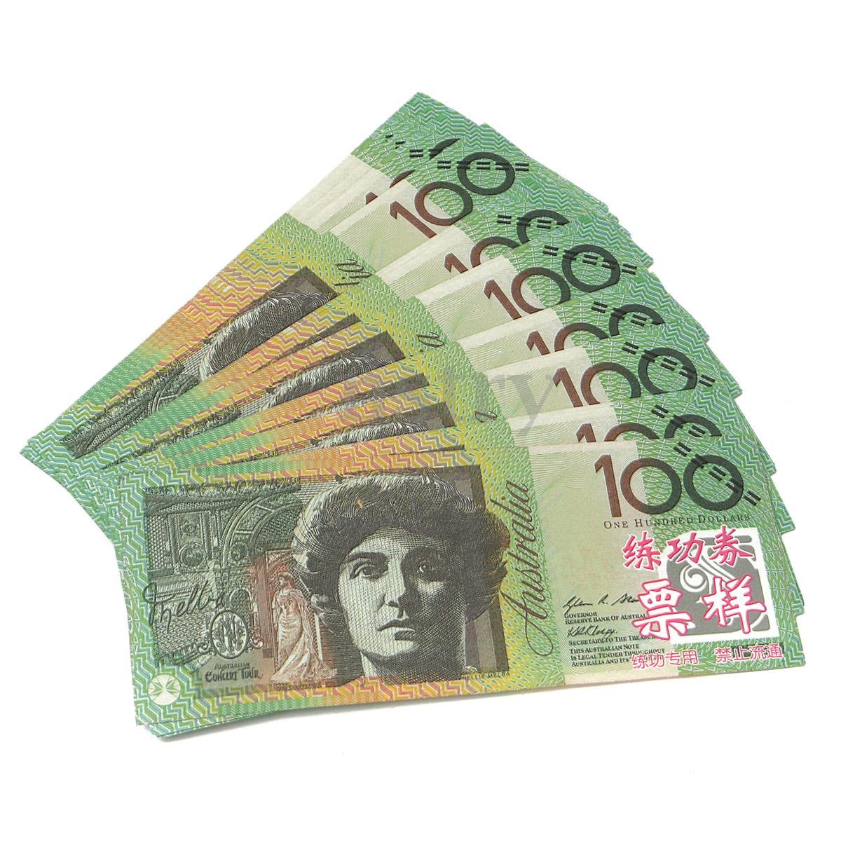 Lot of 100 Pieces Banktells' AU$ 100 Training Australia Banknotes Paper ...