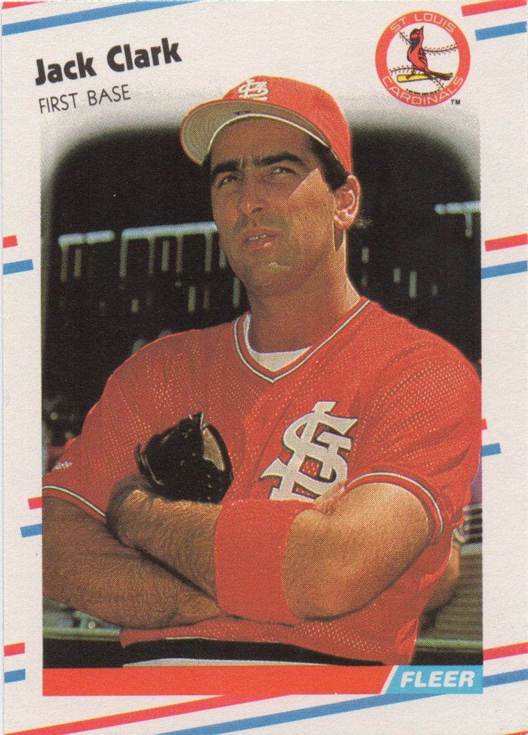 Jack Clark 1988 Fleer #26 St. Louis Cardinals Baseball Card