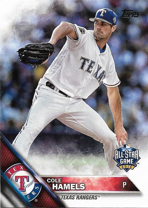 Cole Hamels 2016 Topps Update #US38 Texas Rangers Baseball Card