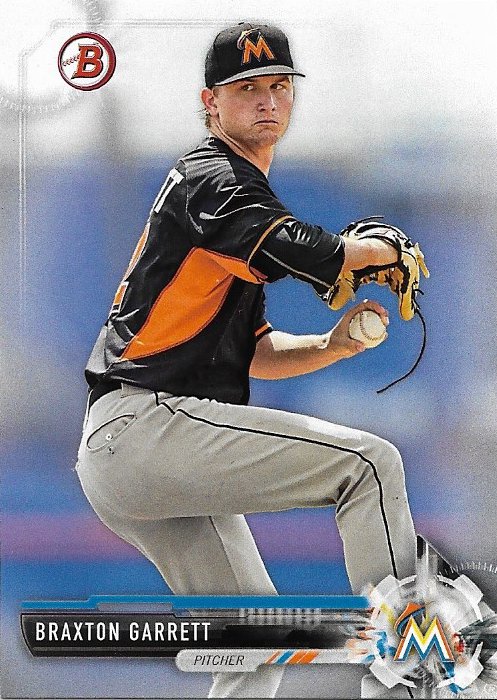 Braxton Garrett 2017 Bowman #BP93 Miami Marlins Baseball Card
