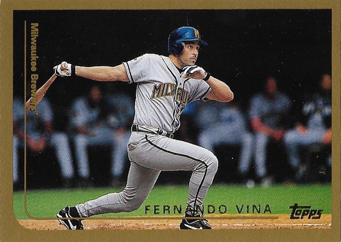 Fernando Vina 1999 Topps #328 Milwaukee Brewers Baseball Card