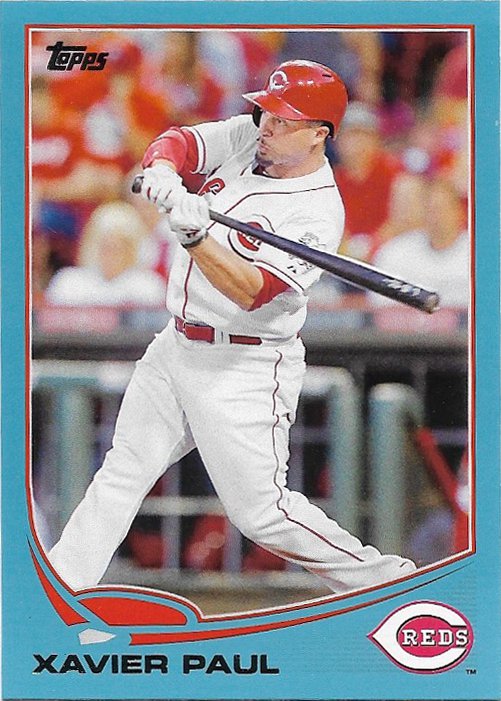 Xavier Paul 2013 Topps Update Wal-Mart Blue #US194 Cincinnati Reds ...