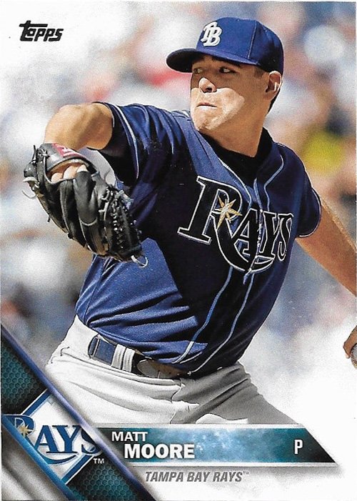 Matt Moore 2016 Topps #698 Tampa Bay Rays Baseball Card