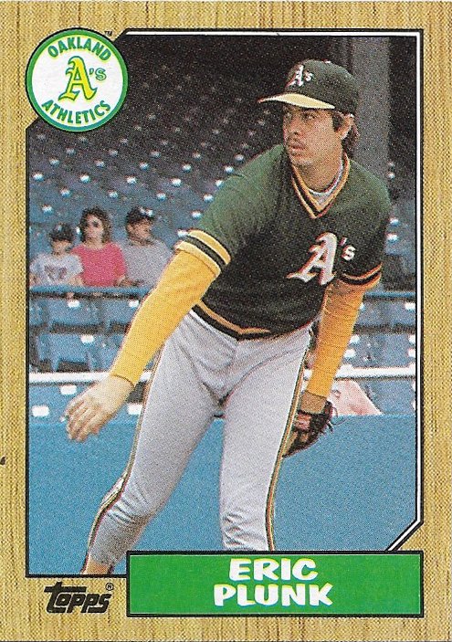 Eric Plunk 1987 Topps #587 Oakland Athletics Baseball Card