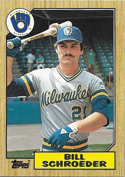 Bill Schroeder 1987 Topps #302 Milwaukee Brewers Baseball Card