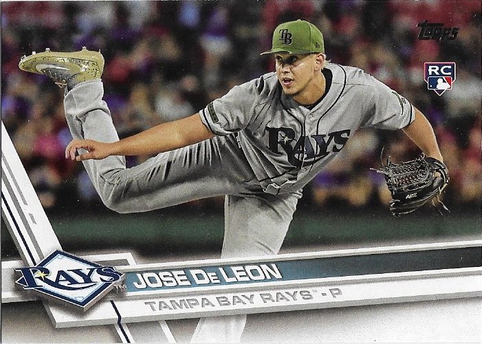 Jose De Leon 2017 Topps Update Rookie #US186 Tampa Bay Rays Baseball Card