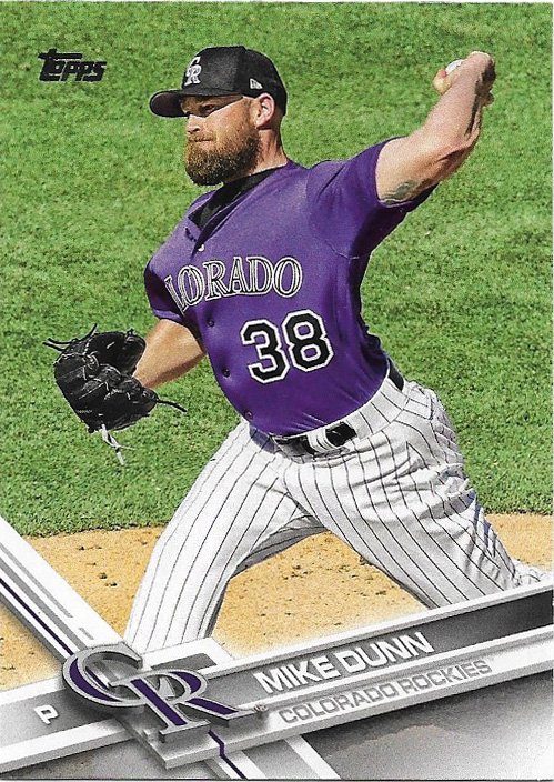 Mike Dunn 2017 Topps Update #US252 Colorado Rockies Baseball Card