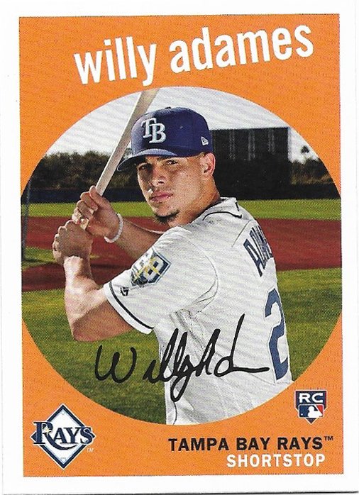 Willy Adames 2018 Topps Archives Rookie #95 Tampa Bay Rays Baseball Card