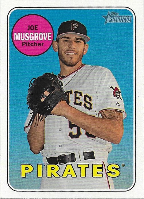 Joe Musgrove 2018 Topps Heritage #672 Pittsburgh Pirates Baseball Card